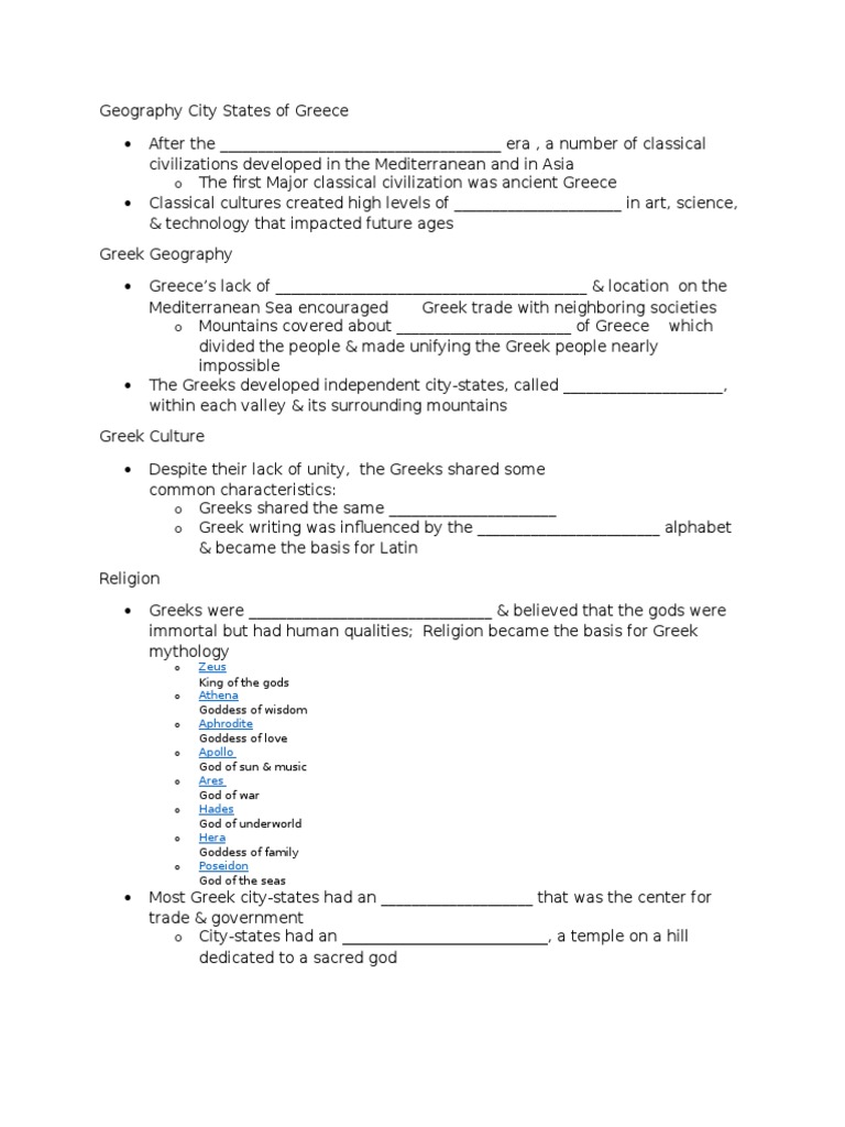 Geography City States of Greece | PDF | Ancient Greece | Sparta