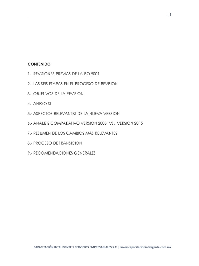 Manual ISO 9001 Versión 2015 | PDF | Sistema de manejo de calidad ...