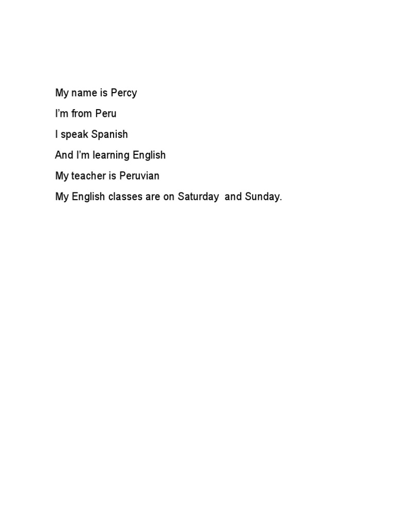 My Name Is Percy | PDF