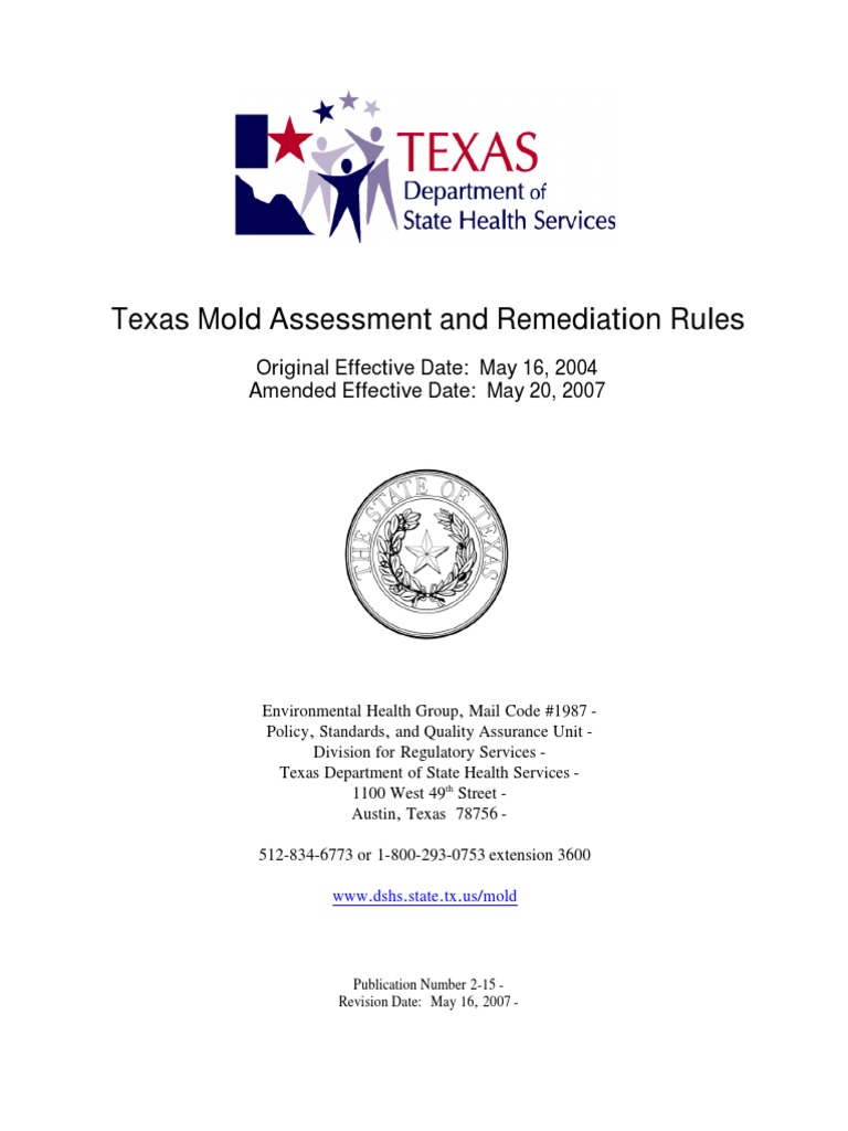 Texas Mold License Regulations Overview | PDF | Licensure | Insurance