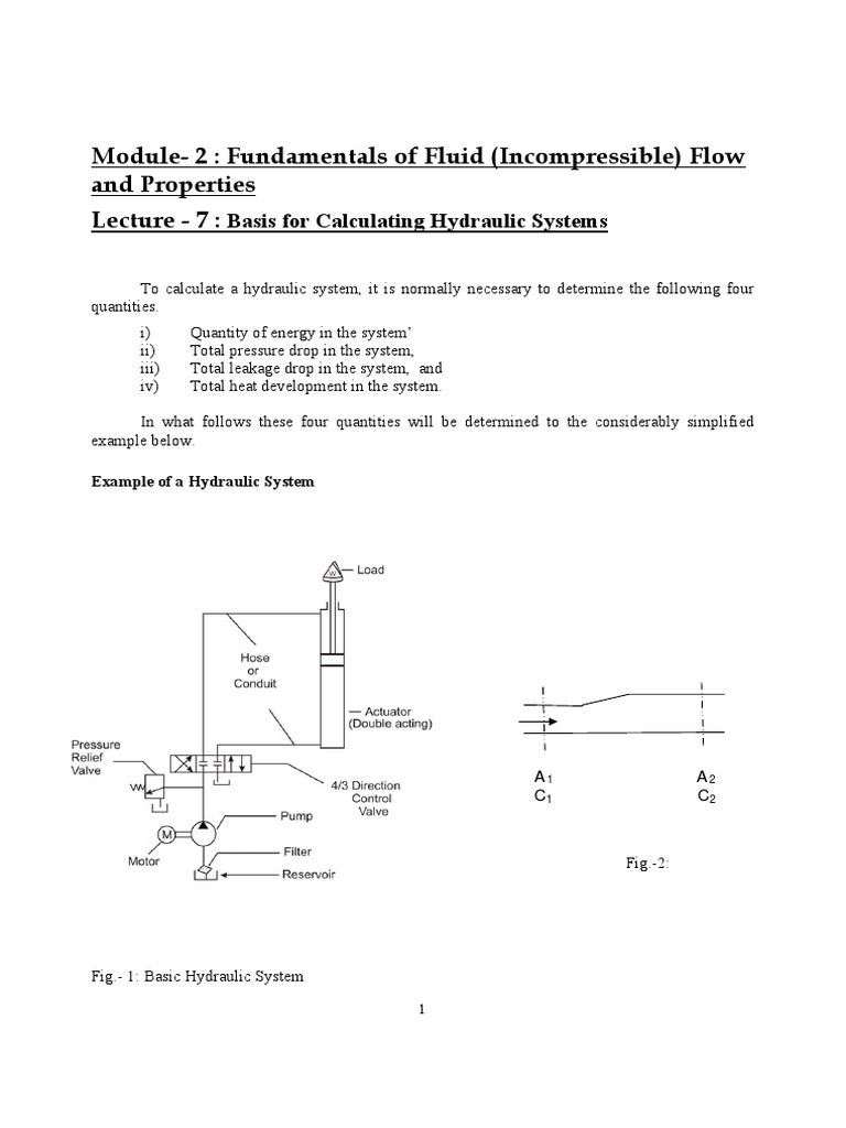Module-2: Fundamentals of Fluid (Incompressible) Flow and Properties ...