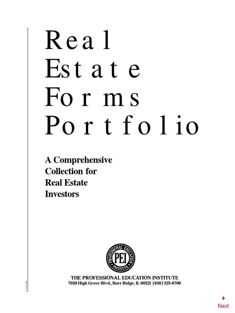 Real Estate Forms Portfolio | PDF | Lease | Leasehold Estate