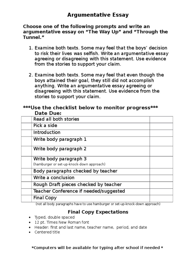 Literary Argumentative Prompt | PDF