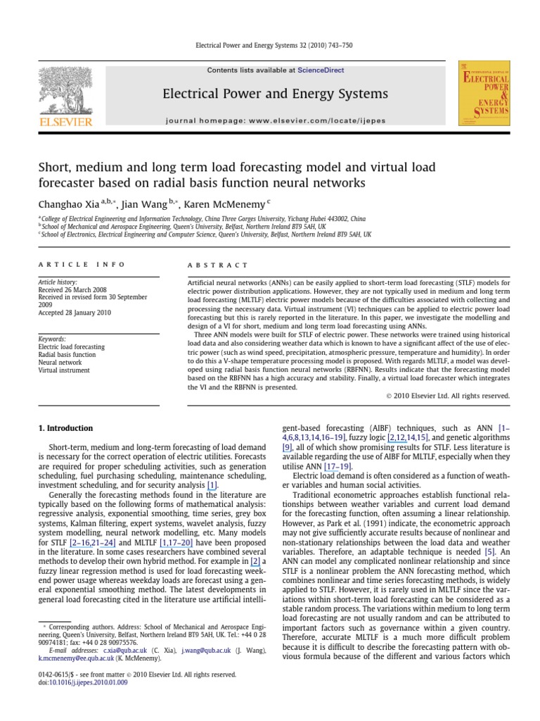 Short Medium And Long Term Load Forecasting Model P Value Weather
