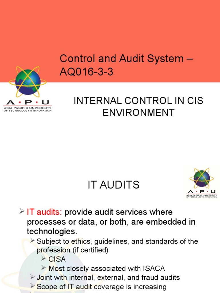 CH Adafasdf4 - IC in CIS Environment | PDF | Internal Control | Financial Audit
