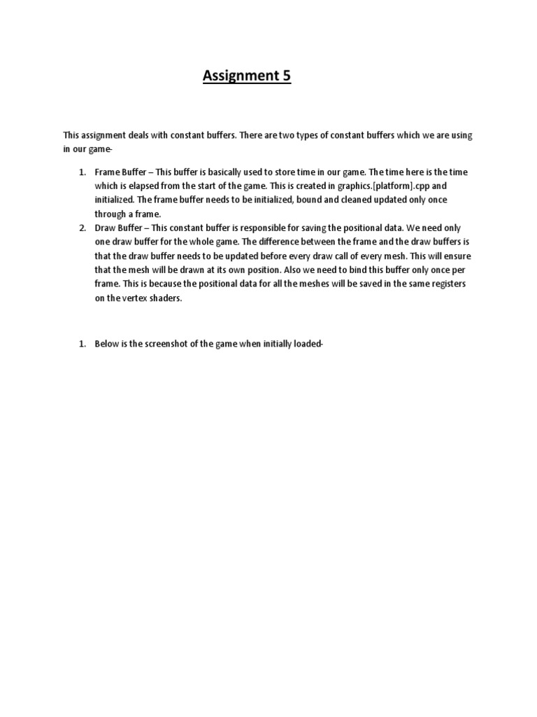 Assignment5 Writeup Pdf Shader Pointer Computer Programming