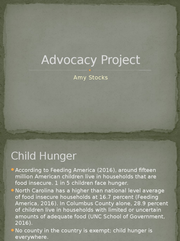 Advocacy Project | PDF | School Meal | Hunger