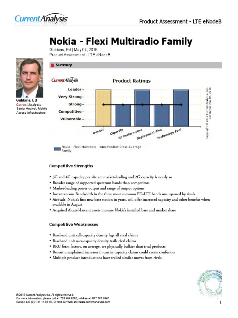Nokia - Flexi Multiradio Family: Product Assessment - Lte Enodeb | PDF