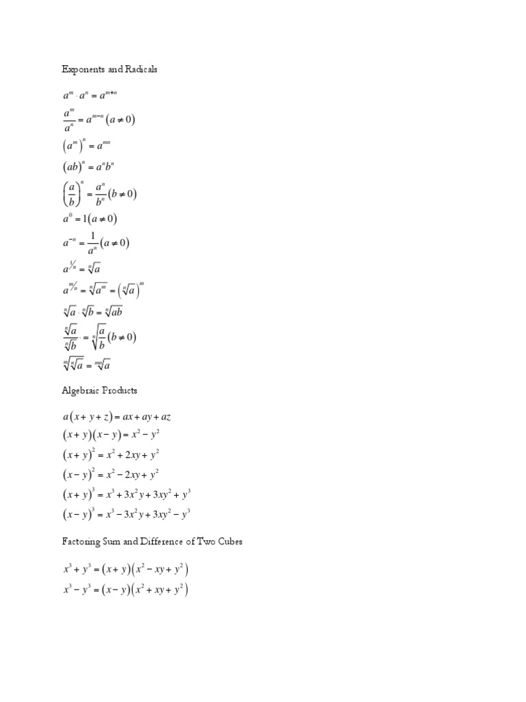 Mathematical Relationships | PDF