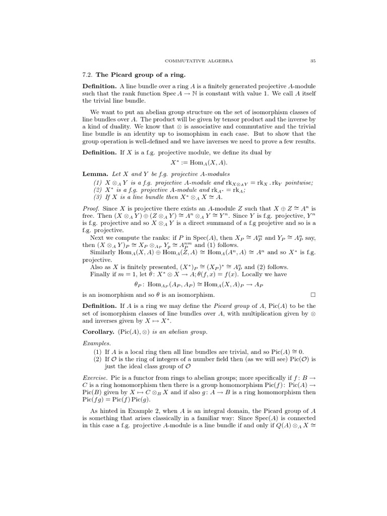 Commutative Algebra 35 | PDF | Ring (Mathematics) | Integer