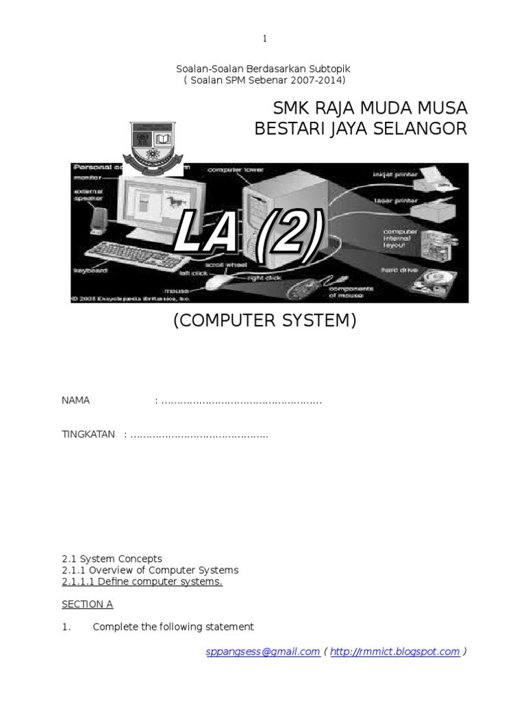 f4 Learning Area 2 Computer System SPM 07 14 | PDF | Computer Data ...