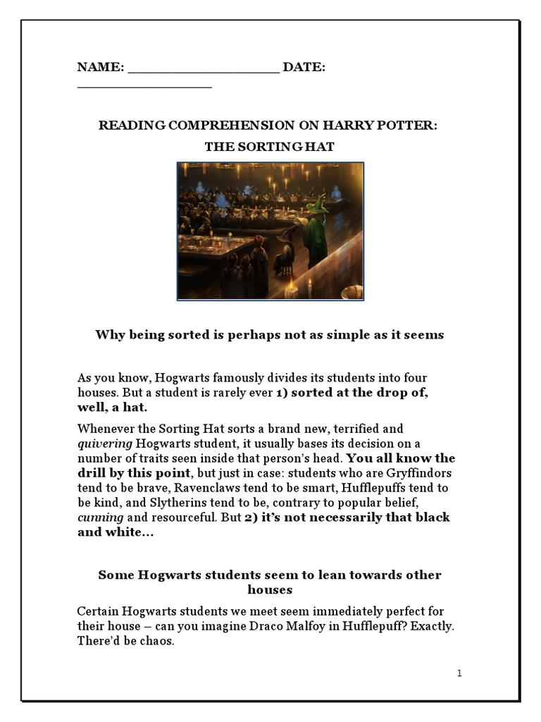 Harry Potter Sorting Analysis | PDF | Artificial Mythology | Fantasy Tropes