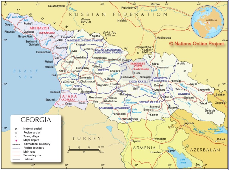 Georgia Map | PDF | Georgia (Country)