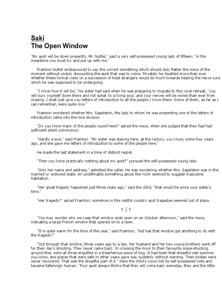 The Open Window | PDF