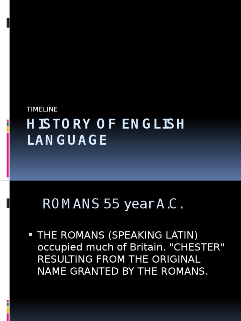 History of the English Language Timeline | PDF