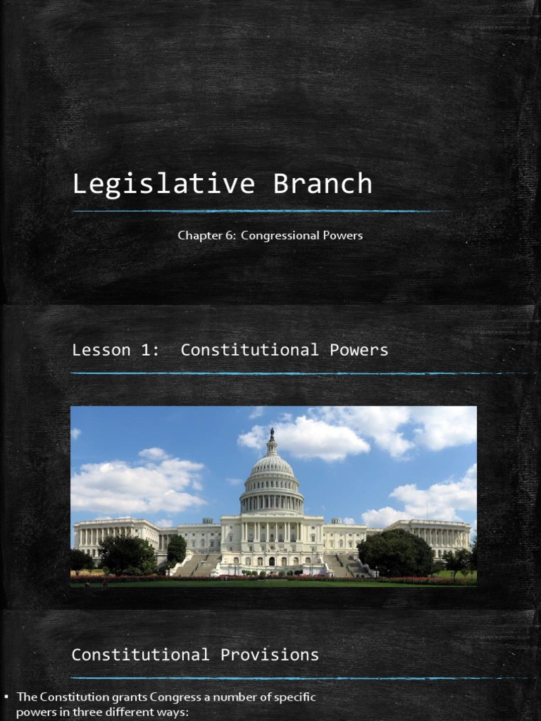 Congressional Powers Explained | PDF | Article One Of The United States ...