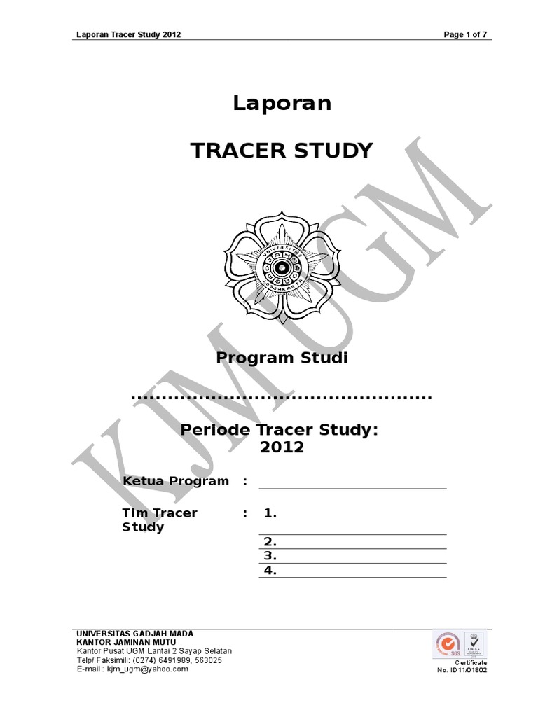 Format Laporan Tracer Study 2012 | PDF
