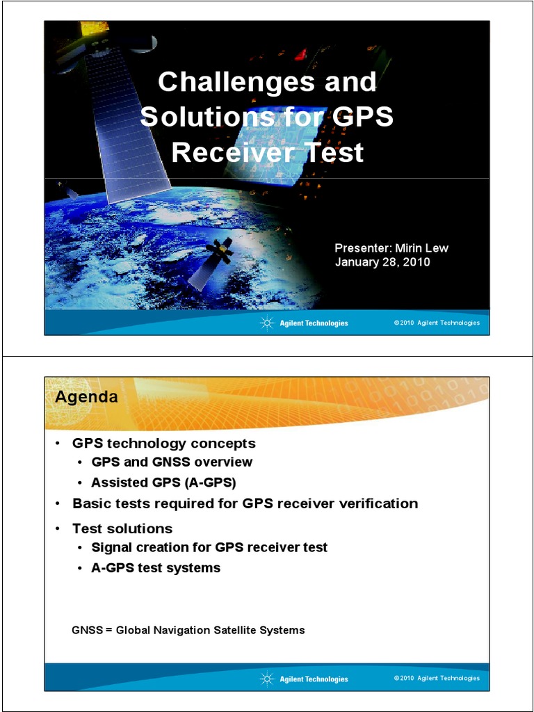 Challenges and Solutions For GPS Receiver Test: Agenda | PDF | Global ...