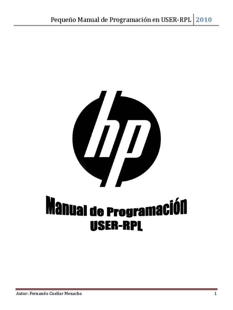 Pequeño Manual de Programacion HP PDF | PDF | Lenguaje de programación ...