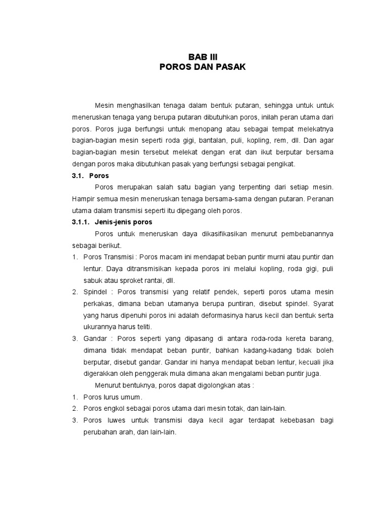 Poros Dan Pasak | PDF