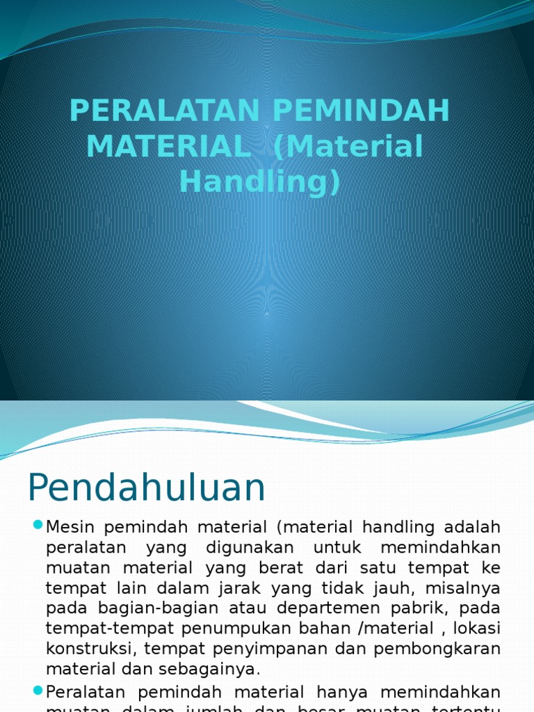 Peralatan Pemindah Material (Material Handling) | PDF