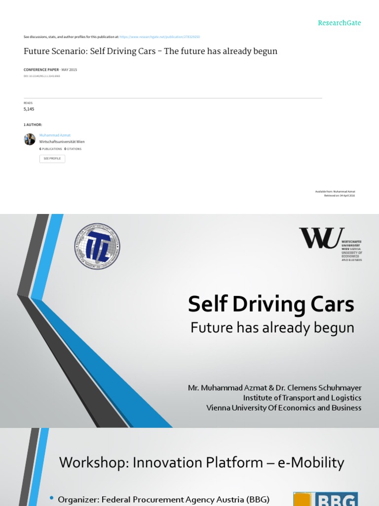 Self Driving Cars | PDF | Car | Land Transport