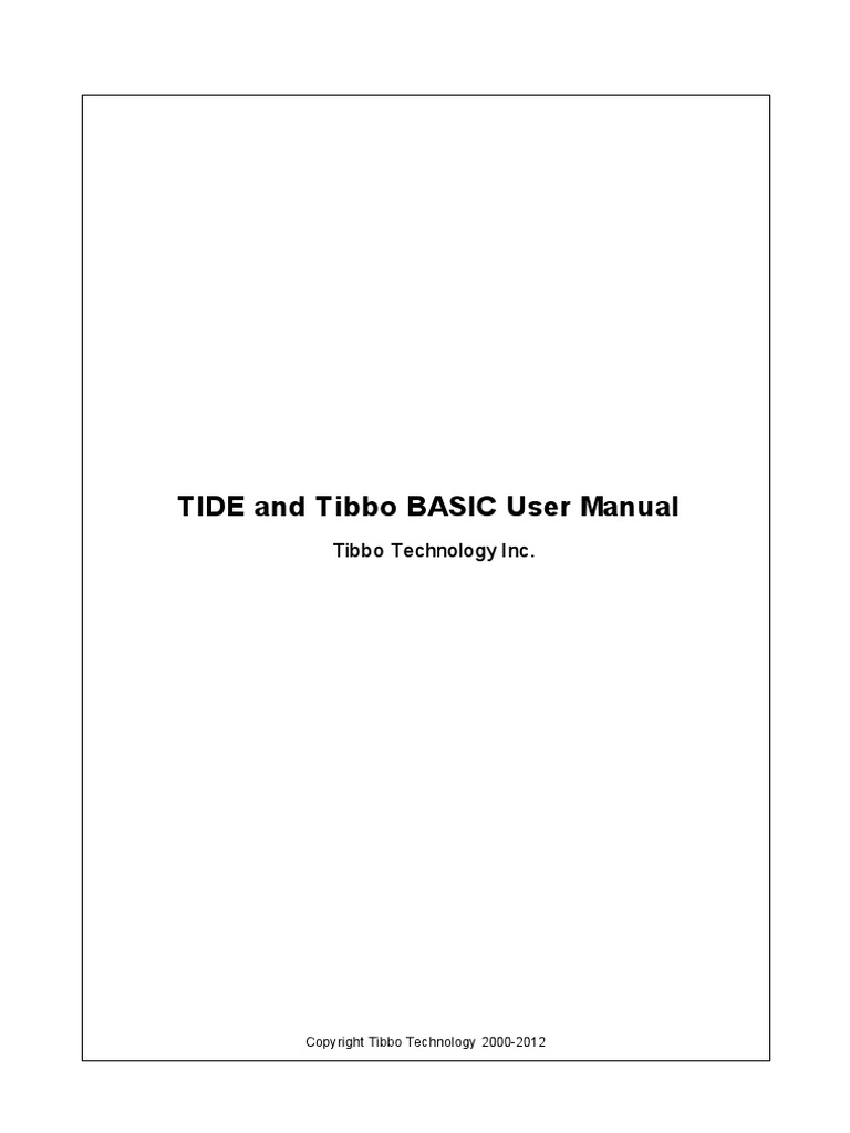 Tide Tbasic Manual PDF | PDF | Control Flow | Variable (Computer Science)