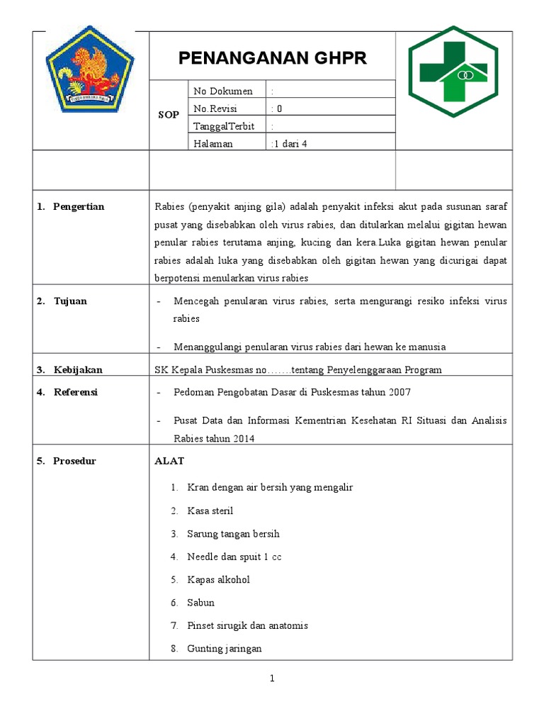 Sop Penanganan GHPR | PDF