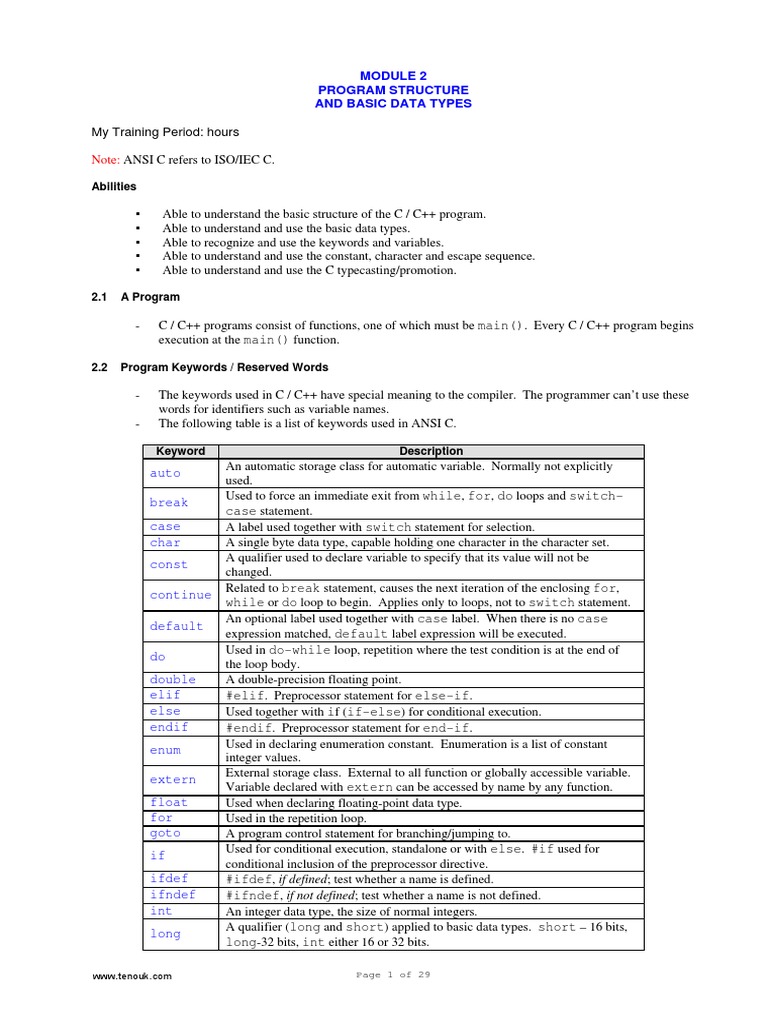 Module2 PDF | PDF | Boolean Data Type | Data Type