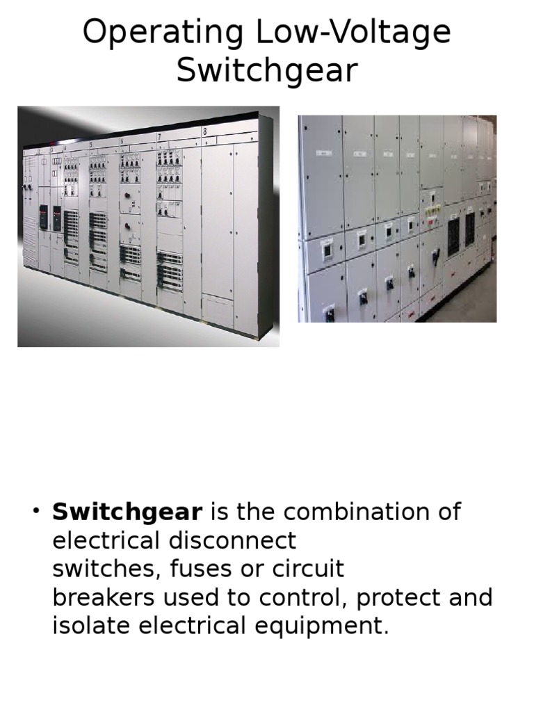 Operating Low-Voltage Switchgear 2 | PDF | Power Engineering ...