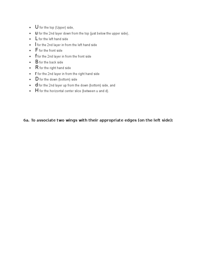 Cube Moves for Wing and Edge Positioning | PDF | Teaching Methods ...