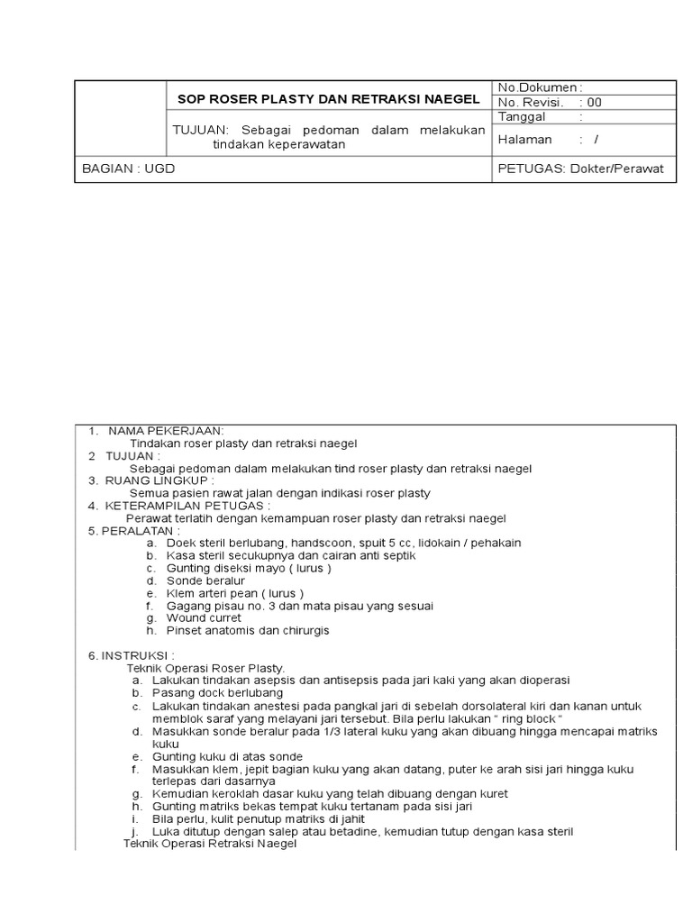 Ugd - Roser Plasty Dan Retraksi Naegel | PDF