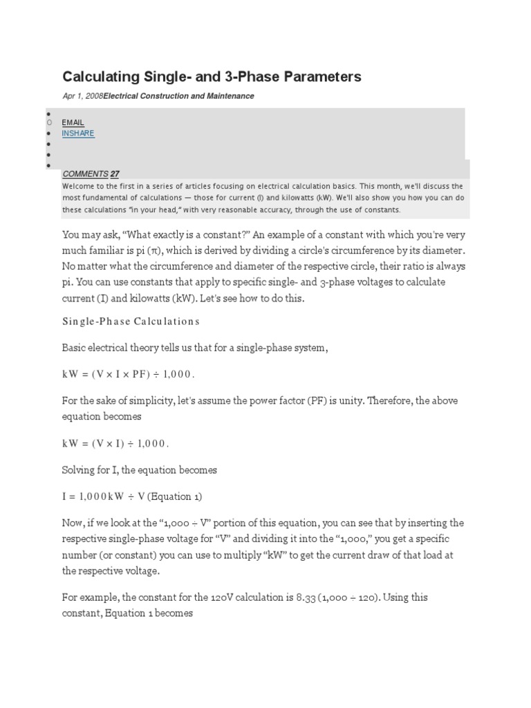 Calculating Single Parameters | PDF | Pi | Mathematical Objects