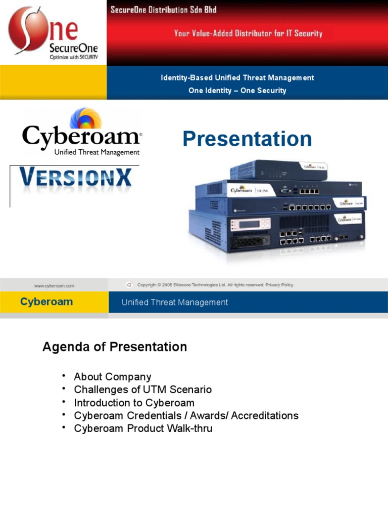 Cyberoam UTM With Version X Presentation Slide - Updated | PDF ...