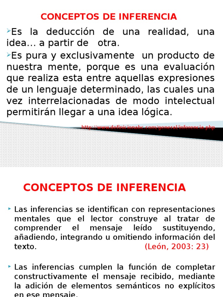 Conceptos de Inferencia | PDF | Lógica | Ciencia cognitiva