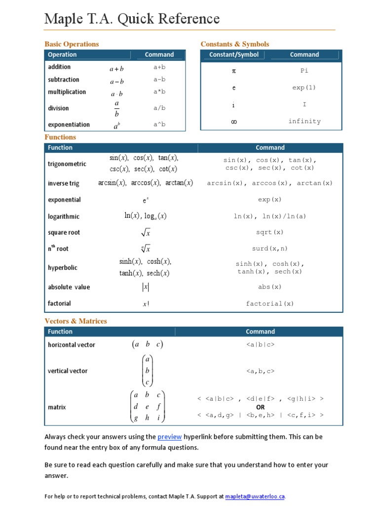 Basic Operations Constants & Symbols: A B Ab Ab | PDF | Science ...