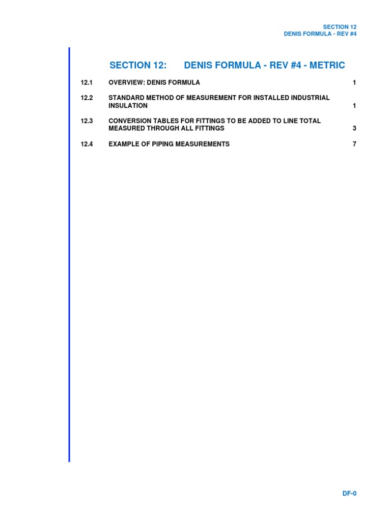 Denis Formula for Insulation Measurement | PDF | Pipe (Fluid Conveyance ...