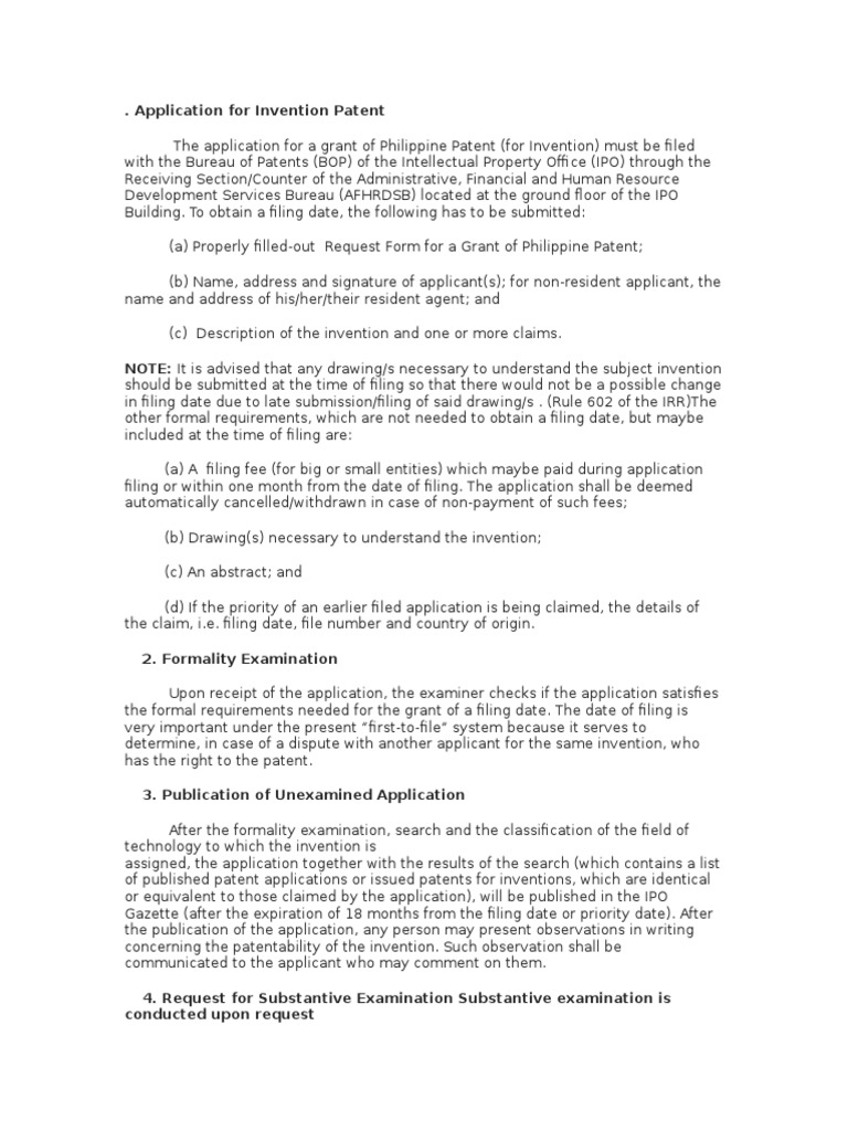 Application For Invention Patent | PDF | Patent Application | Glossary Of Patent Law Terms