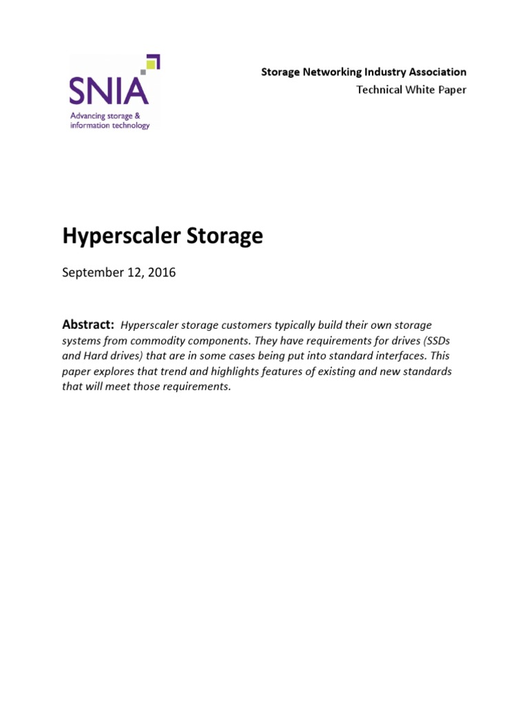 Hyper Scaler Storage | PDF | Solid State Drive | Computer Data