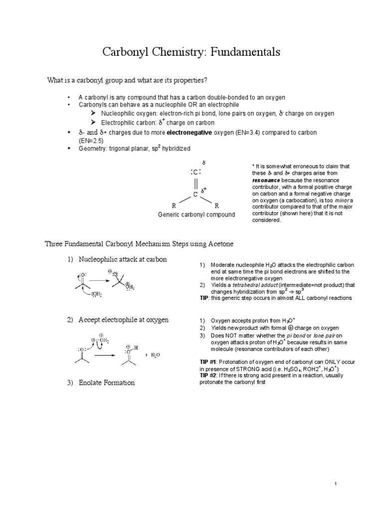 Carbonyl Chemistry: Fundamentals: What Is A Carbonyl Group and What Are ...