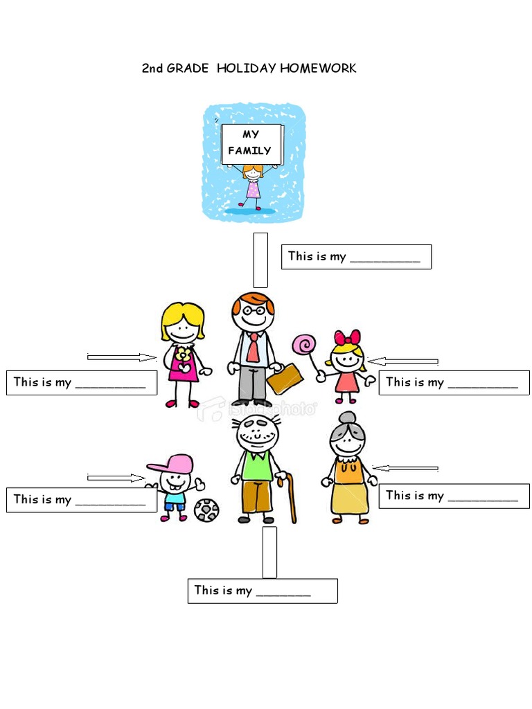 2Nd Grade Holiday Homework: MY Family | PDF