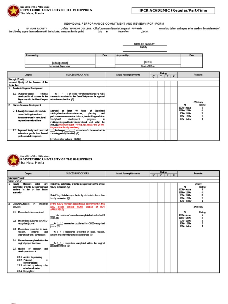 IPCR Academic - Regular and Part-Time Faculty Members | PDF | Business ...