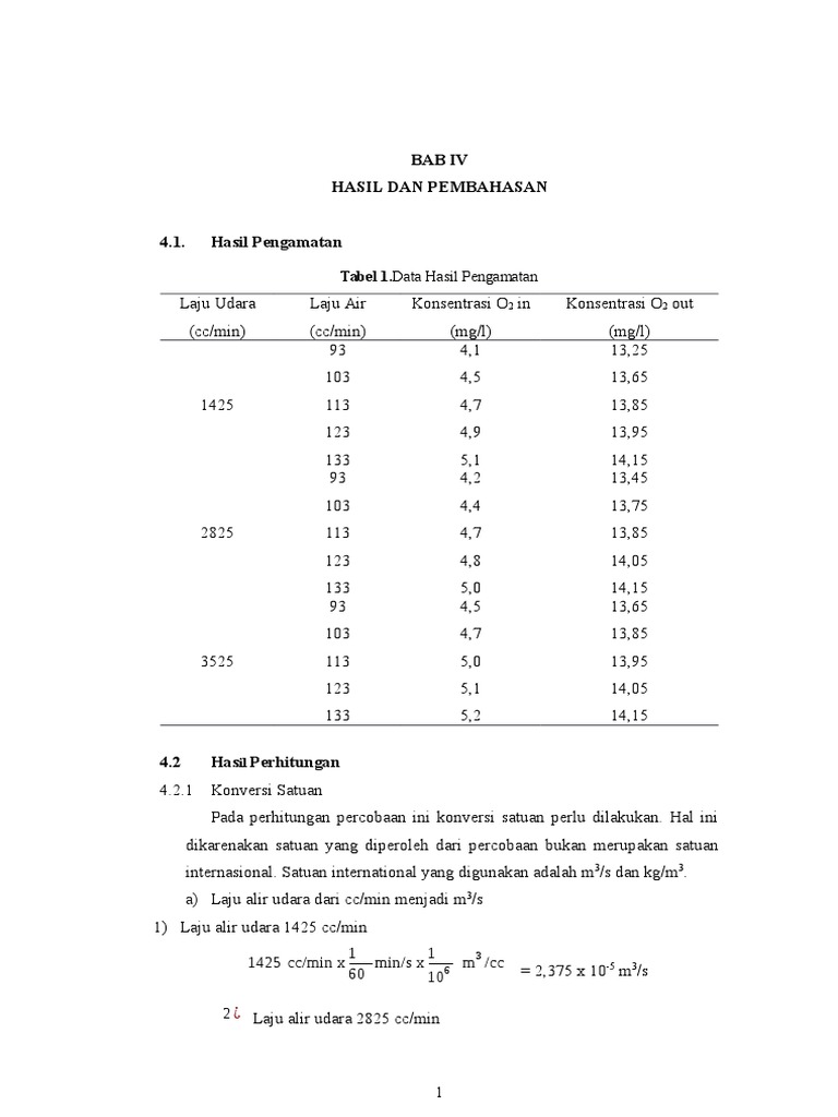 Bab Iv Hasil Dan Pembahasan: Tabel 1.data Hasil Pengamatan | PDF ...