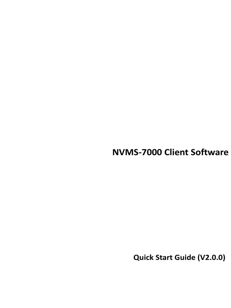 NVMS7000 V2.0.0 Quick Start Guide | PDF | Router (Computing) | Digital ...