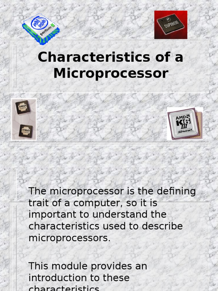 Characteristics of A Microprocessor | Download Free PDF | Cpu Cache ...