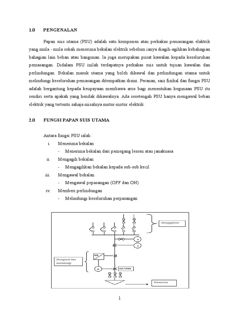 MSB (MAIN SWITCH BOARD) - PAPAN SUIS UTAMA | PDF