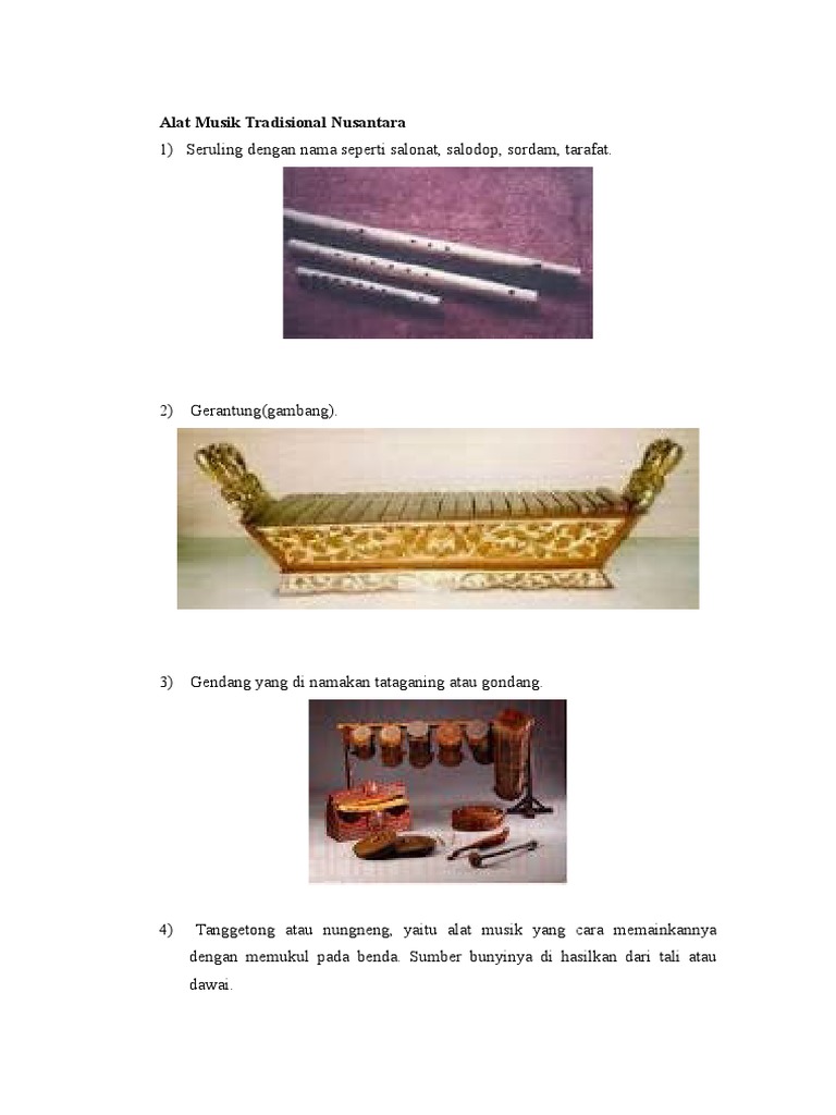 Alat Musik Tradisional Nusantara | PDF | Seni