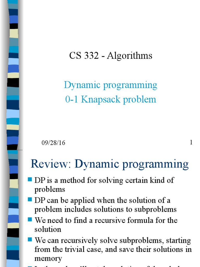 Lecture 33 | PDF | Dynamic Programming | Discrete Mathematics