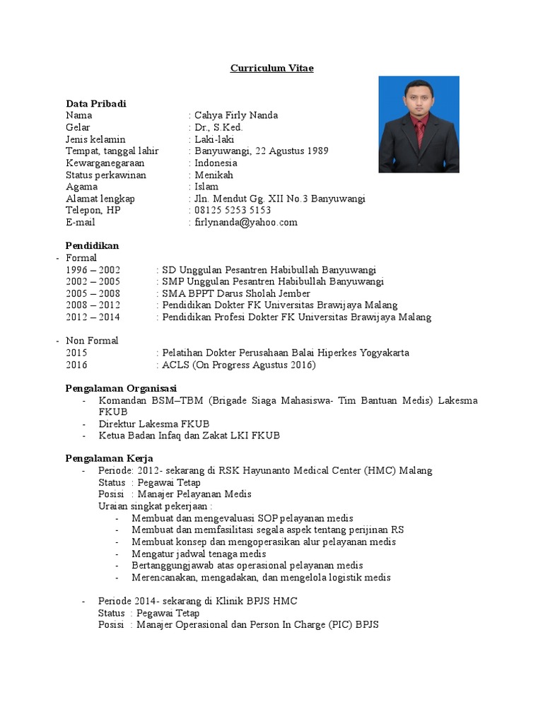 CV Cahya | PDF
