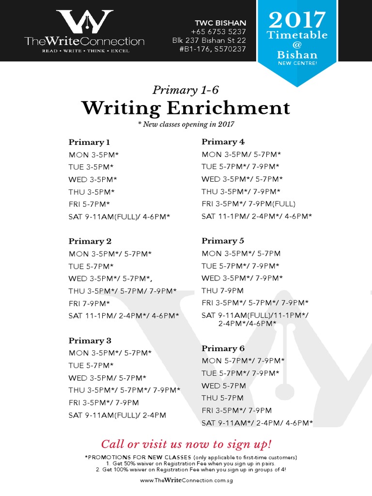 The Write Connection 2017 Classes | PDF | Behavior Modification | Schools